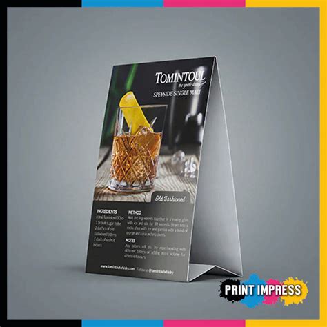 A6 Tent Card Promotional Table And Countertop Display