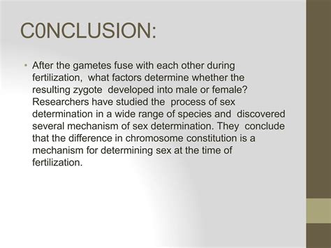 SEX DETERMINATION Pptx Biological Sciences Science