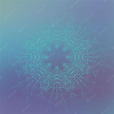 Premium Vector Geometric Abstract Form With Connected Lines And Dots Vector Illustration