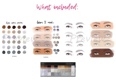 Procreate Eyes Colors Palette Eyes Palette For Procreate Etsy