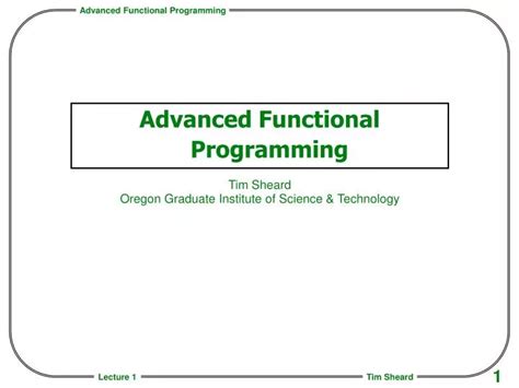 Ppt Advanced Functional Programming Powerpoint Presentation Free