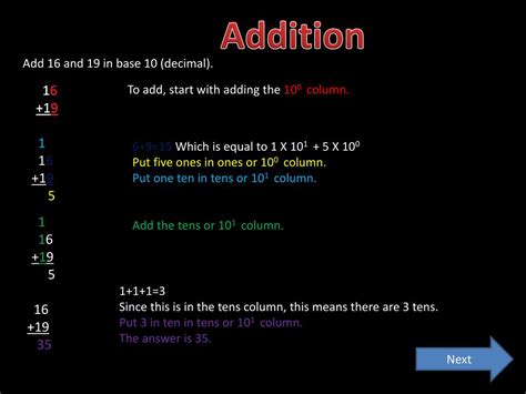 Ppt Arithmetic With Different Base Number Systems Powerpoint
