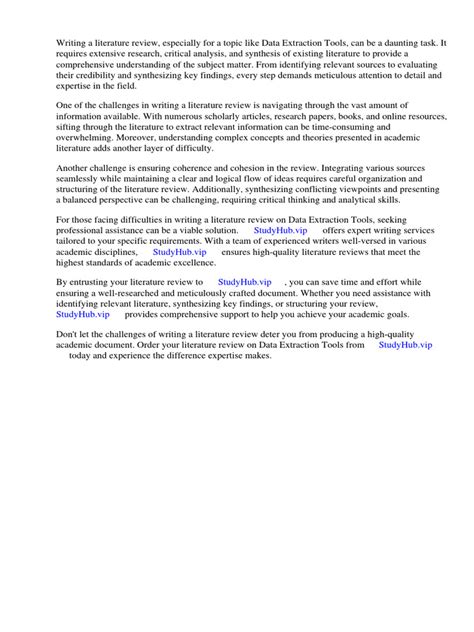 Data Extraction Tool Literature Review Pdf Systematic Review Science