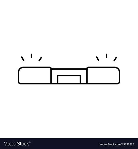 Flashing Lights Alert Line Icon Royalty Free Vector Image