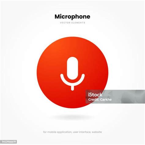 마이크 아이콘입니다 팟캐스트 방송 웹캐스트 아이콘 음성 메일 기호 음성 채팅 기호입니다 기록 기호 음소거 아이콘 Ui Ux 모바일 앱 프리젠 테이션에 대 한 3d 전화