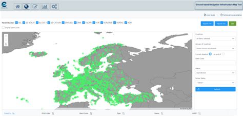 Ground Based Navigation Infrastructure Map Tool Gni Map Tool Eurocontrol