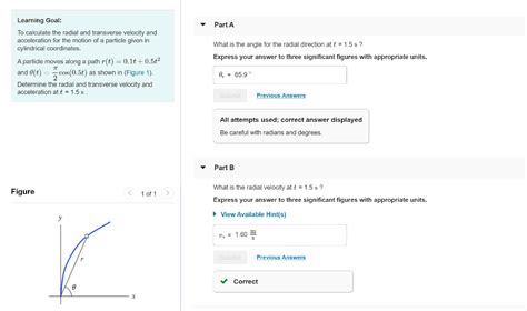 Solved To Calculate The Radial And Transverse Velocity And