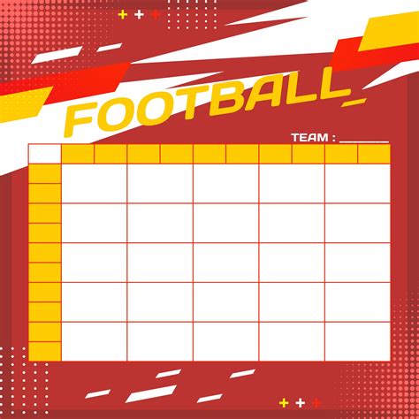 Printable 25 Square Football Pool