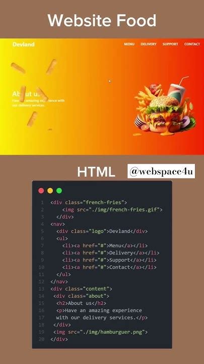 food website using html css and js😜 shorts viral coding coder webdevelopment html