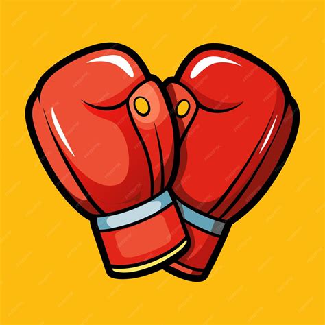 Premium Vector Boxing Gloves Clipart Cartoon Style Vector Illustration