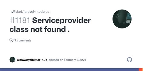 Serviceprovider Class Not Found · Issue 1181 · Nwidartlaravel Modules · Github