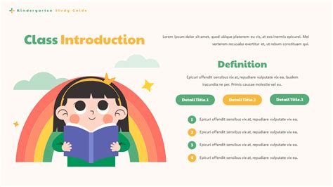 Kindergarten Study Guide Powerpoint Backgrounds