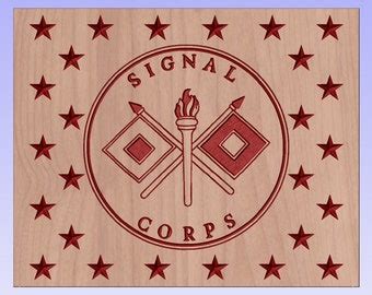 Us Army Signal Corps Branch Insignia Vector Files Dxf Eps Svg Etsy