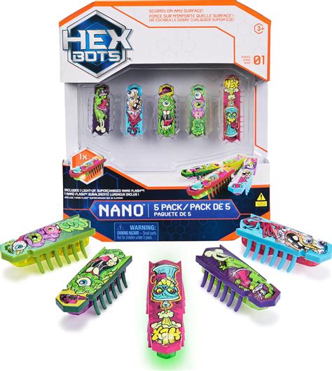 Hex Bots Nano Flash 5 Pack Series 1 Hexbug Refresh Uk Outlet