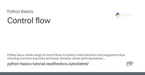 Control Flow Python Basics 2510