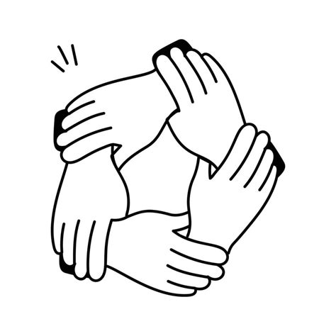 Hands Forming A Circle Symbolizing Teamwork And Togetherness In Relationships 53751274 Vector