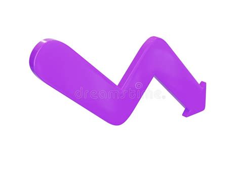 Violet Arrow Lightning 3d Render Stock Illustration Illustration Of
