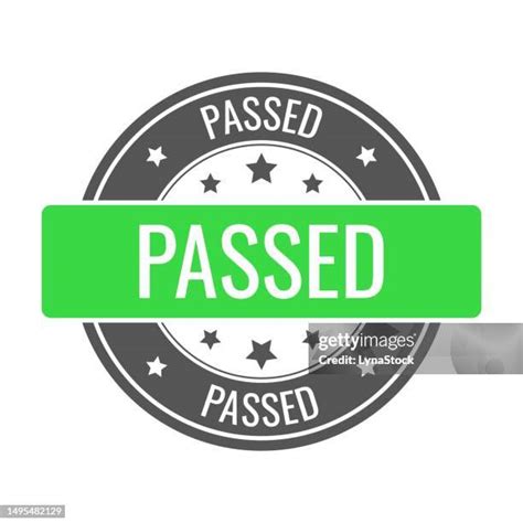 Passed Stamp Seal Vector Badge Icon Template Illustration Isolated On