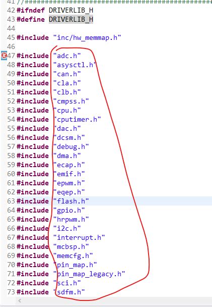 28377s配置文件中driverlibh里加载的那些头文件在哪里能找到？ C2000™︎ 微控制器论坛 C2000 微控制器