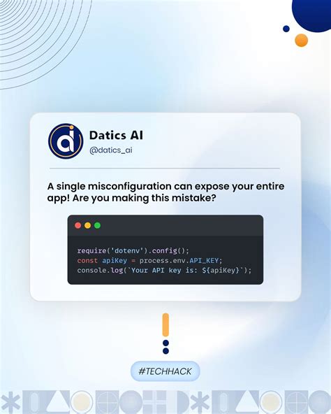 Apisecurity Nodejs Bestpractices Dotenv Daticsai Datics Ai