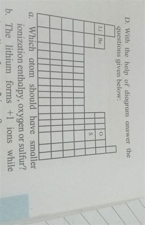 D With The Help Of Diagram Answer The Questions Given Below A Which At