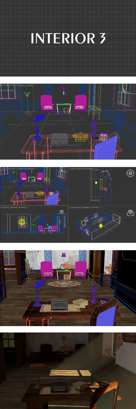 3d environment modeling behance
