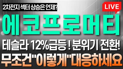 에코프로머티 주가전망 테슬라 12급등 분위기 전환 무조건 이렇게대응하세요 에코프로머티주가전망 에코프로