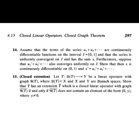 413 Closed Linear Operators Closed Graph Theorem