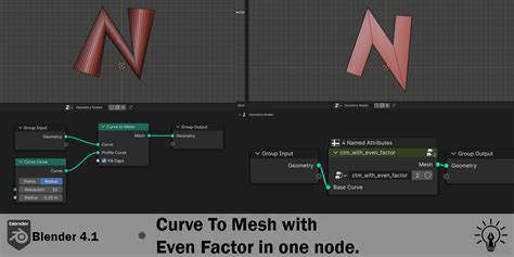 Curve To Mesh With Even Factor In One Node Superhive Formerly Blender Market