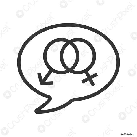 Talk About Sex Linear Icon Stock Vector 4333464 Crushpixel