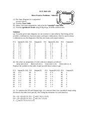 HW8 Solutions Pdf ECE 2020 A B 00 0 11 0 A 01 0 10 1 B 00 0 01 0 More Practice Problems