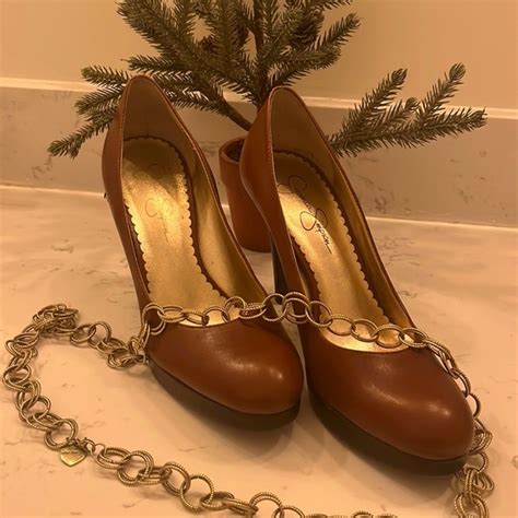 Jessica Simpson Shoes Jessica Simpson Brown Leather High Heel Pump