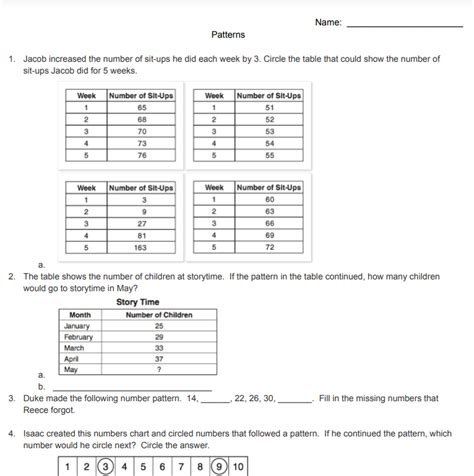 Number Patterns And Dividing Shapes Into Equal Parts Review