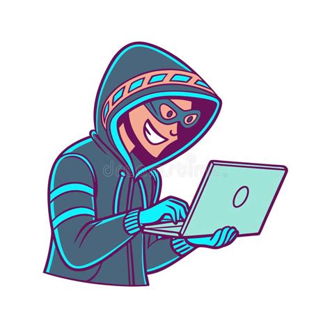 Charming Cartoon Cyber Hacker Character Design Stock Vector Charming Cartoon Cyber Hacker Character Design Stock Vector