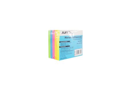 Block Engomado Jumbo 3 X 3 Flourescente Con 5 Colores Pbn1 Proveedora