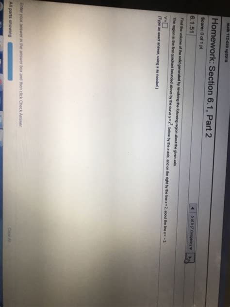 Solved Homework Section 61 Part 2 6151