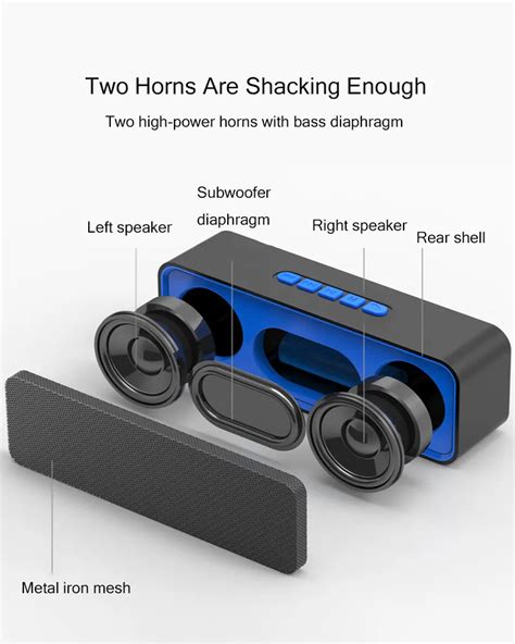 Speakers Tws Wireless Outdoor Bluetooth Speaker Hd Subwoofer English