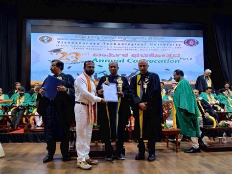 My First Ph D Scholar Mr Tej C Hiremath Received His Doctoral Degree In… Dr Rekha K S