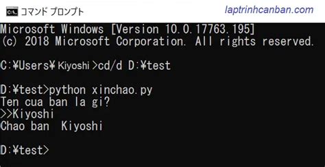 Chạy file python trên cmd