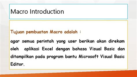 excel macro vba lets get started macro introduction