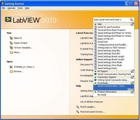 Labview And Visa Interface With Chipkit Digilent Uno32 And Basic Io Shield Redacacia