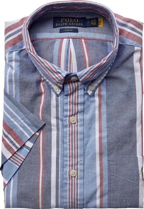 Polo Ralph Lauren Striped Oxford Short Sleeve Shirt Multi • Pris