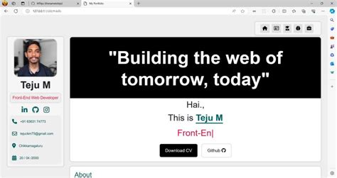 Teju M On Linkedin Myportfolio Html Css Js Gsap