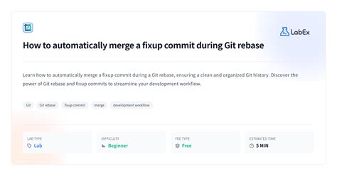 How To Automatically Merge A Fixup Commit During Git Rebase Labex