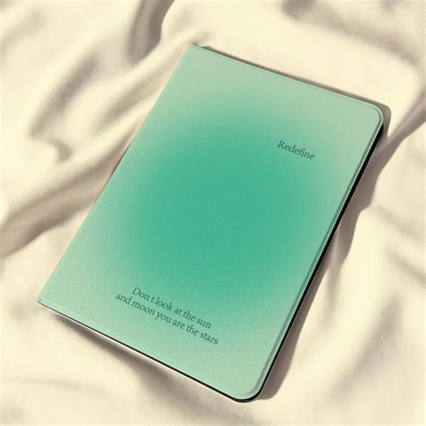 까르조크 아이패드 그라데이션 민트 그린 북스타일 하드 아이패드케이스 위시버킷