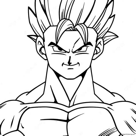 Gohan Super Saiyan 2 Coloring Page 57472 46291