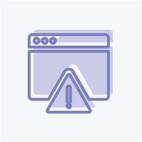 Icon Warning On Browser Suitable For User Interface Symbol Two Tone Style Simple Design