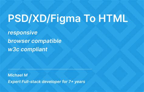 Convert Psd Xd Figma Designs To Responsive Html Templates By Mowimisha Fiverr