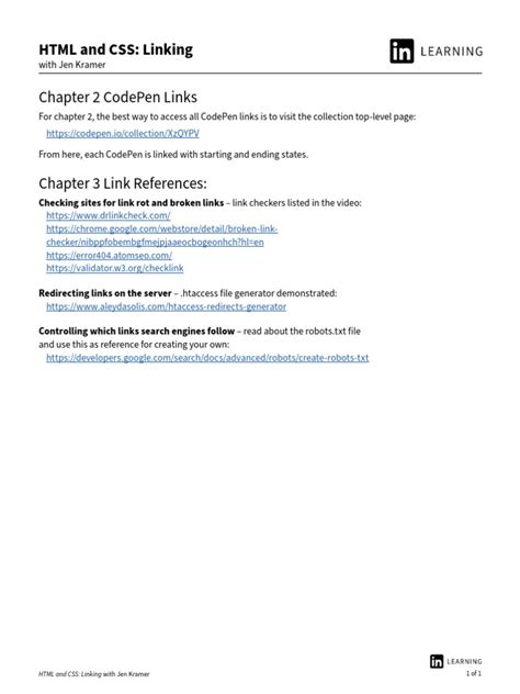 Html And Css Linking Pdf