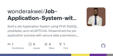 Github Wonderakweijob Application System With Php And Mysql Built A Job Application System